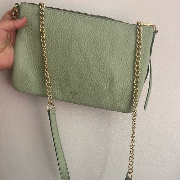 Bags | Fossil Mint Green Crossbody | Poshmark